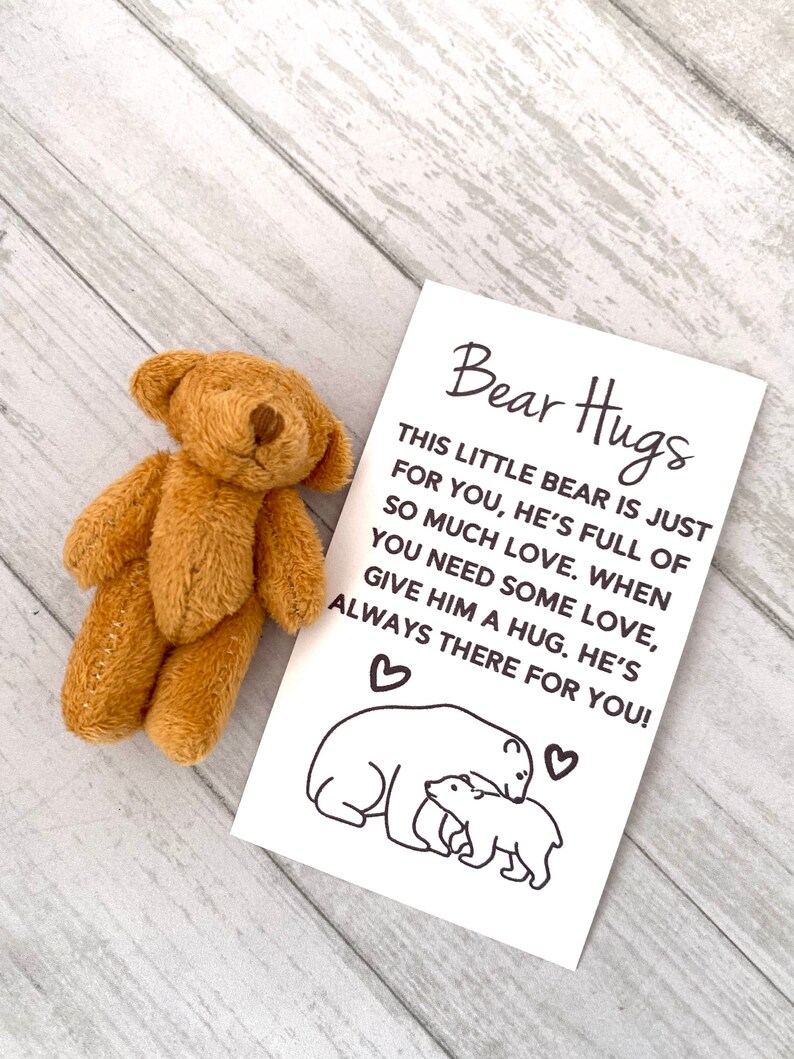 Bear Hug Love Token Animal Pocket Hug Mini Hug Bear Love - Etsy