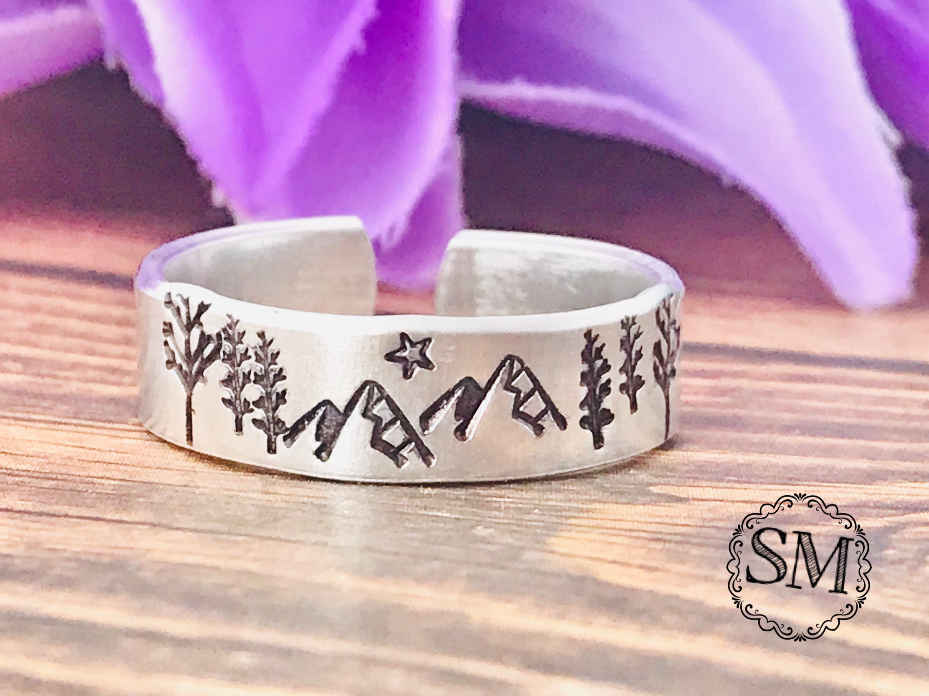 Tree Ring Mount Forest Scene Ring Wilderness Ring | Etsy