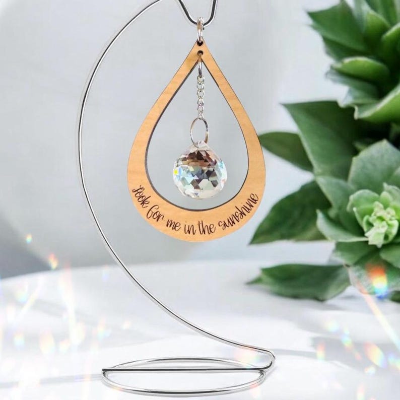 Sun Catcher Sympathy Gift, Poem Card Memorial Suncatcher, Loss of Mom ...