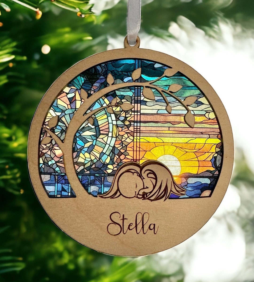 Sun Catcher Infant Loss, Baby Memorial, Baby Sympathy Gift, Poem Card ...