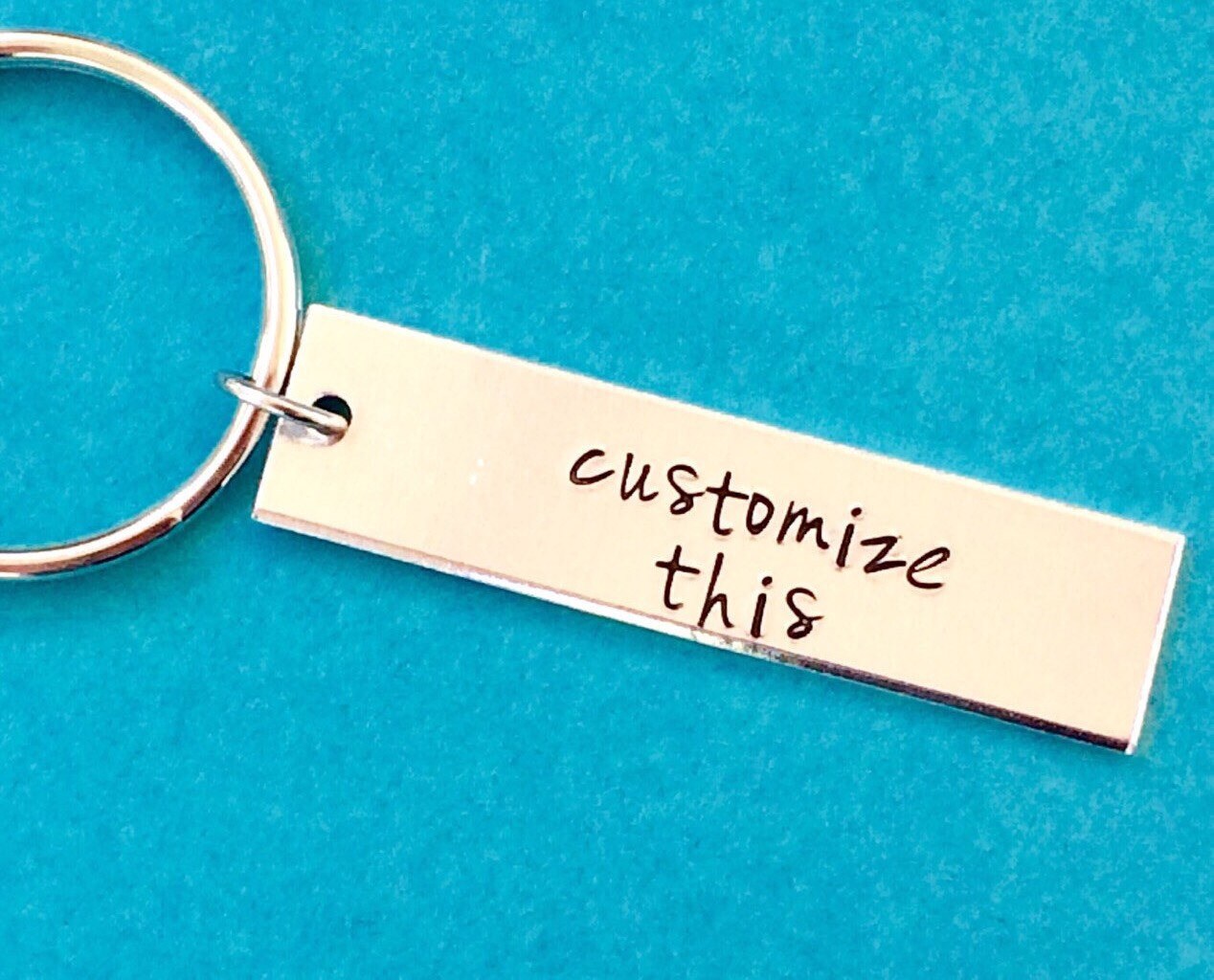 Customized Hand Stamped keychain Personalized Gift You | Etsy