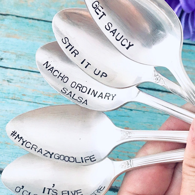Stamped Spoons - Etsy