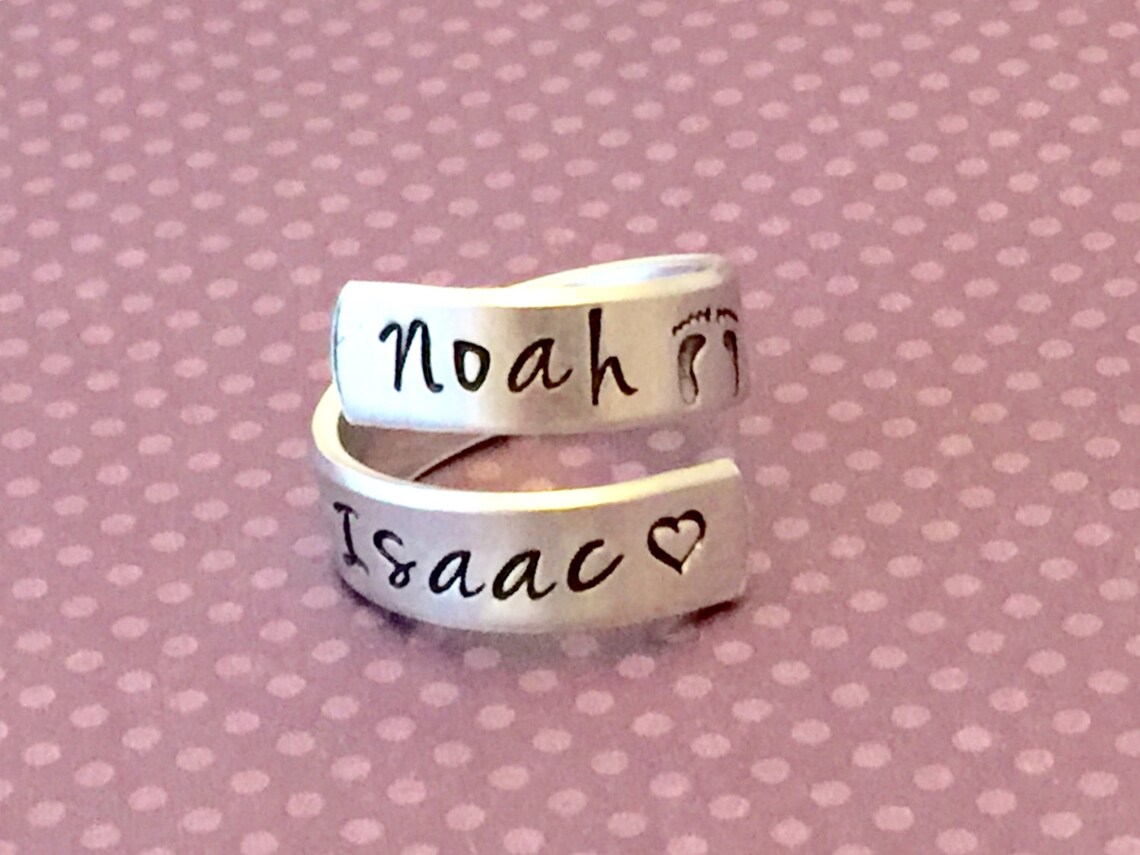 Personalized Ring Custom - Hand Stamped Ring - Very Sturdy Ring - Great ...