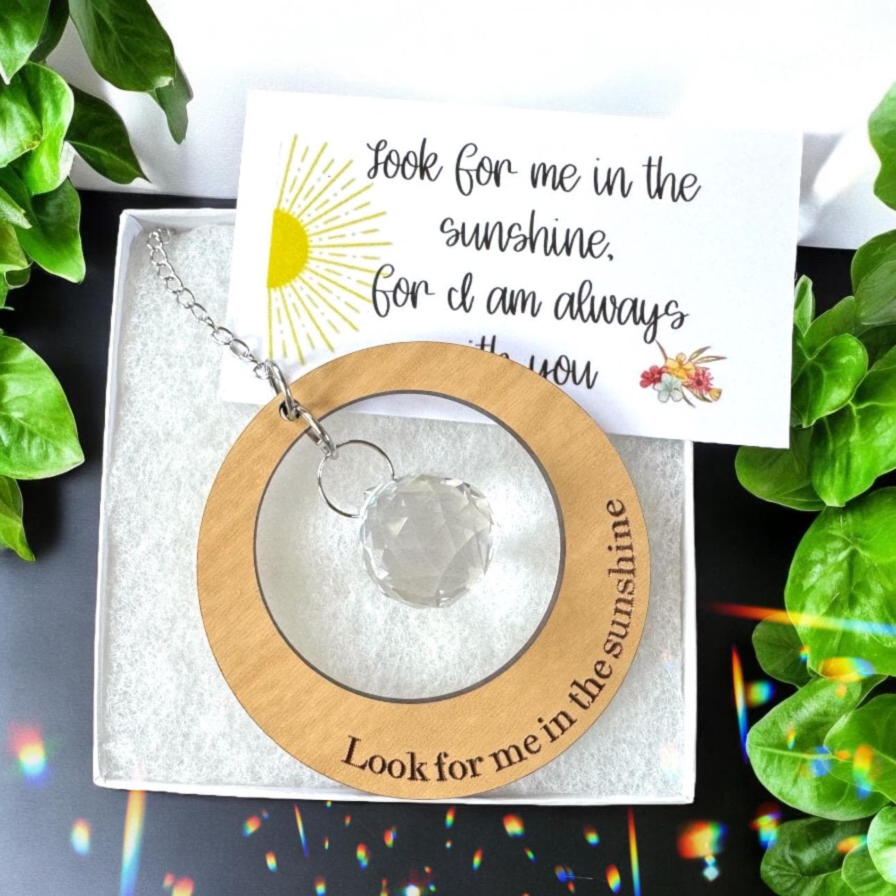 Sun Catcher Sympathy Gift, Poem Card Memorial Suncatcher, Loss of Mom ...