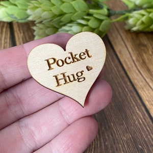 Pocket Hug, Love Token, Wooden Pocket Hug, Token, Love Reminder ...