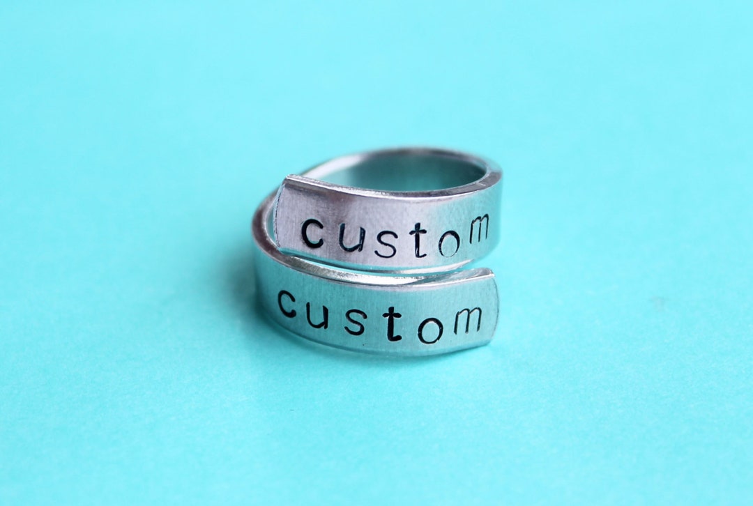 Custom - Hand Stamped Ring - Very Sturdy Ring - Great Gift - Fun Piece ...