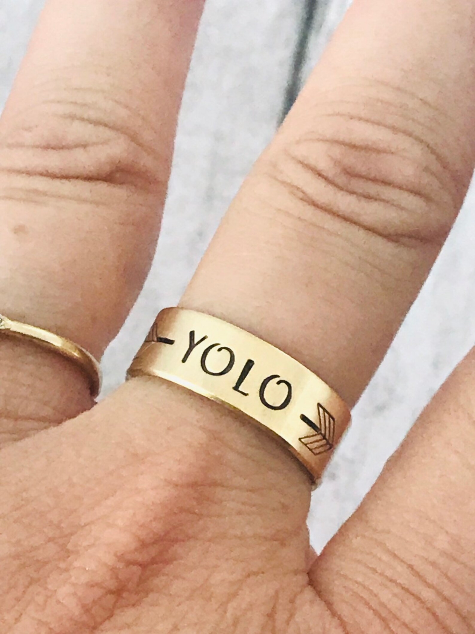 Personalized Ring Word Ring, Personalized, Silver, Gold, Rose Gold ...