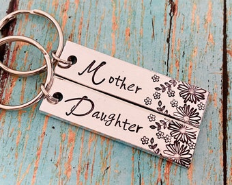 Mother Daughter Key Chains - Etsy