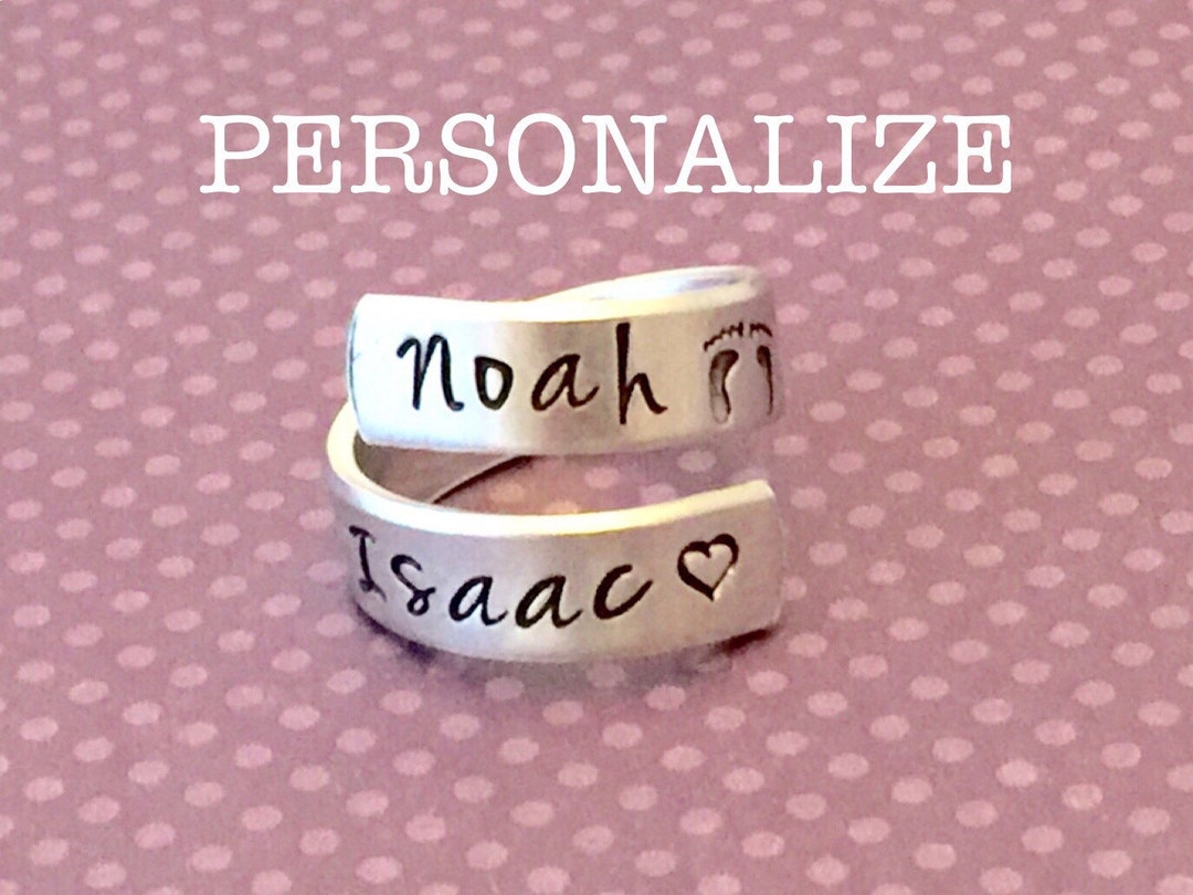 Personalized Ring Custom Hand Stamped Ring Very Sturdy Ring Great Gift ...