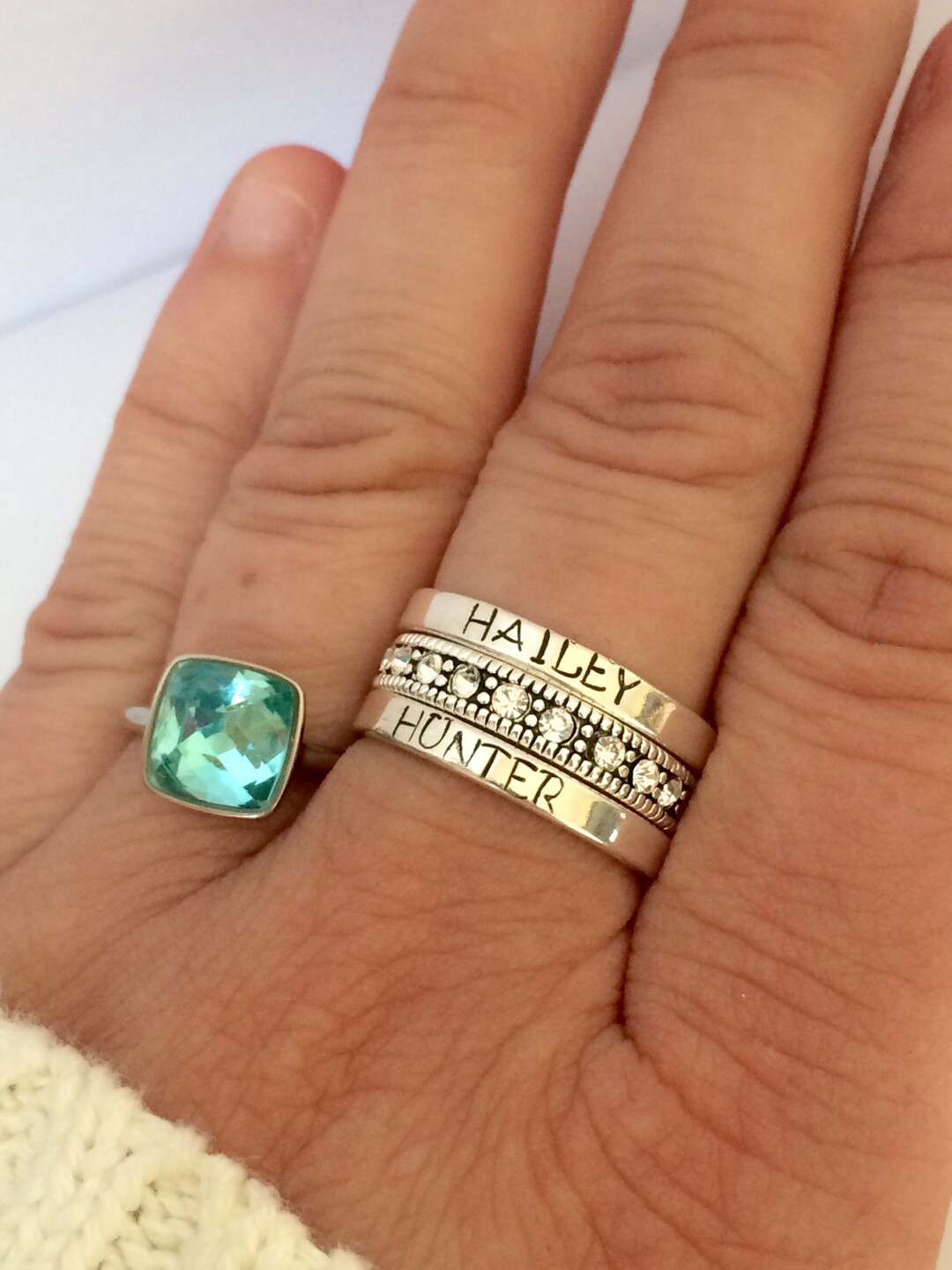 Stacking Rings - Spacer Rings Sterling Silver Stacking or Personalized ...