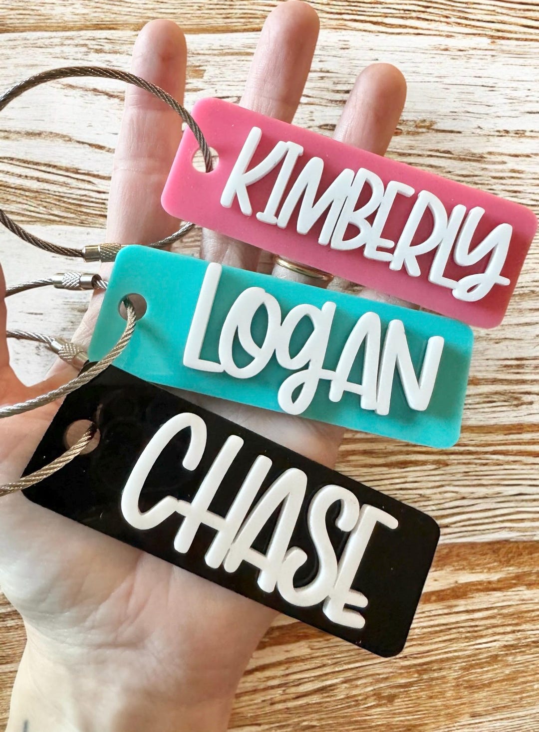 Custom Name Tag, Bag Tag. Backpack Tag, Lunch Box Tag, Acrylic Name Tag ...