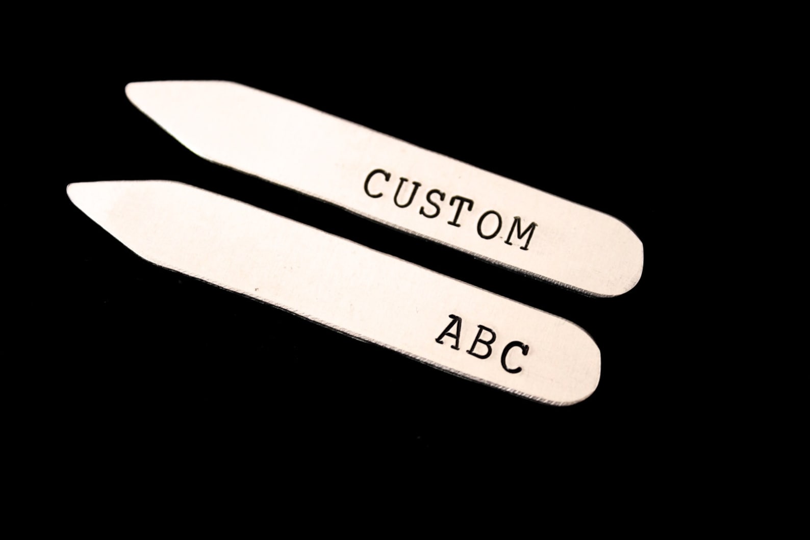 Personalized Collar Stays Custom Hand Stamped Great - Etsy