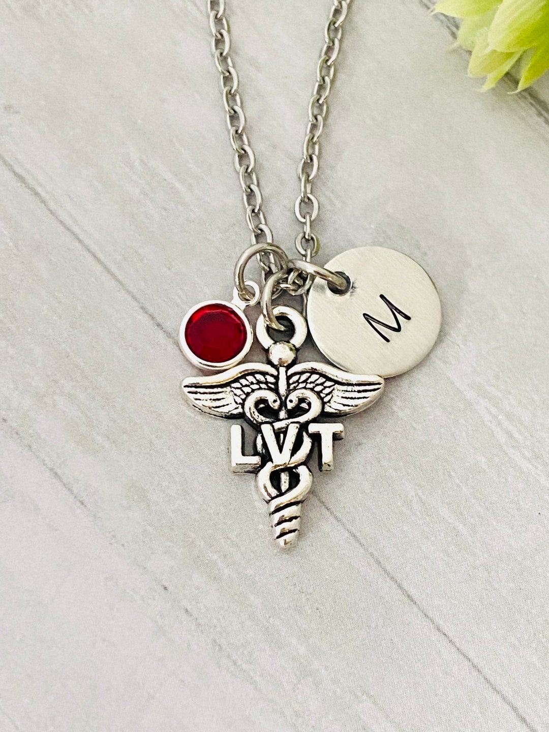 LVT Necklace, LICENSED VETERINARY Tech Necklace With Birthstone and ...