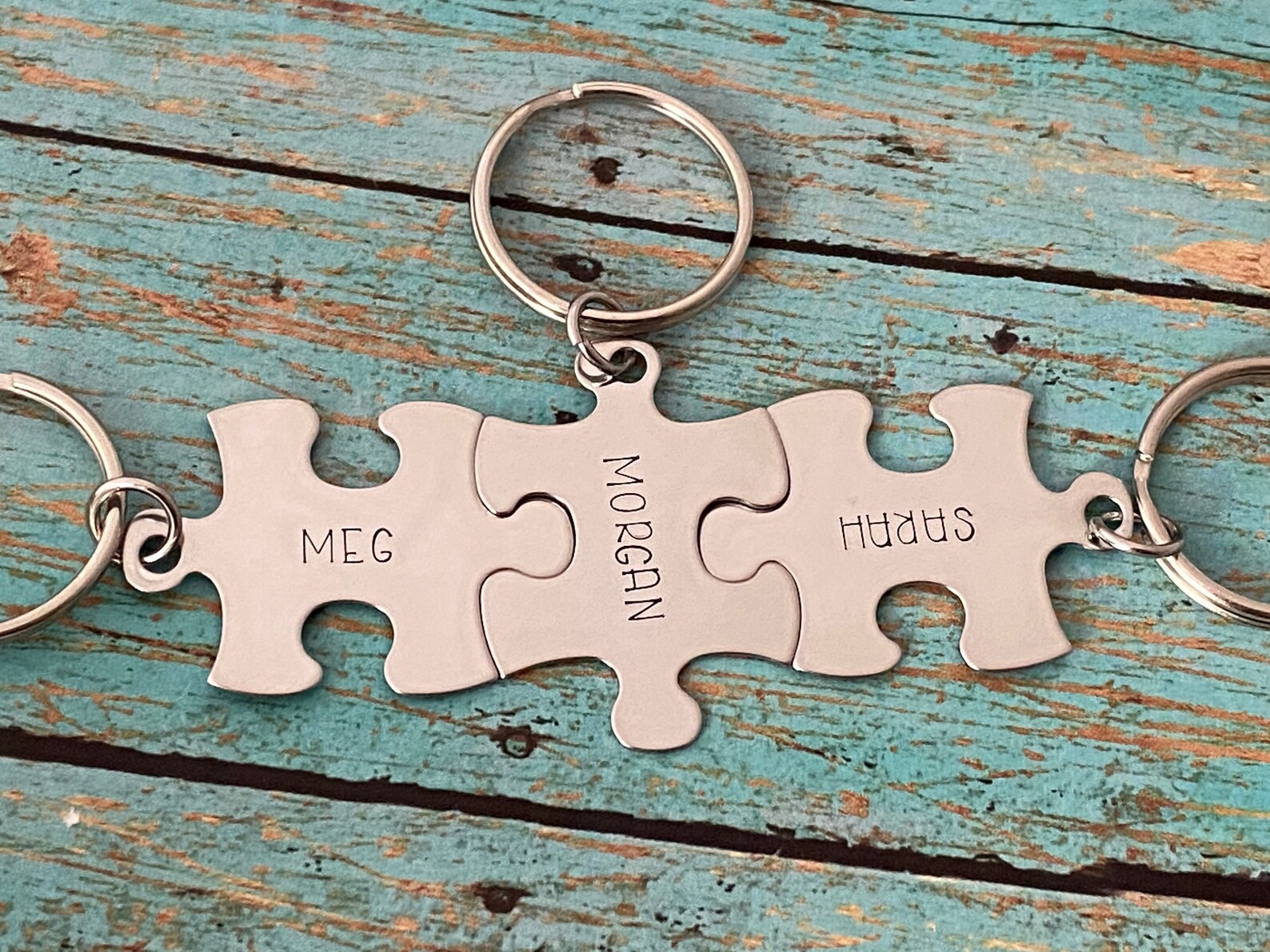 Personalized Puzzle Keychains, Friends Keychain, Puzzle Piece, Family ...