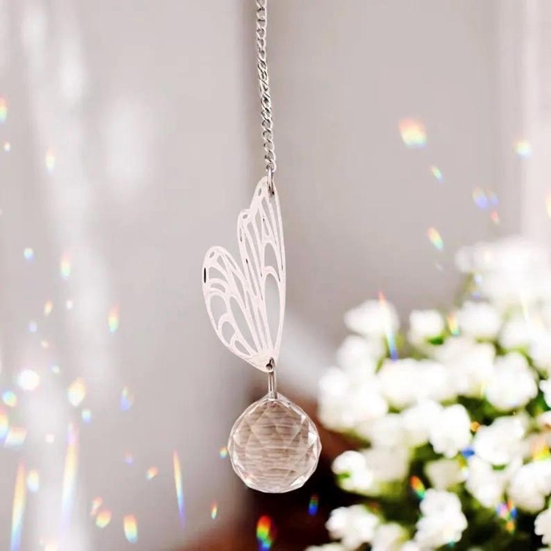 Sun Catcher Butterfly Sympathy Gift, Poem Card Memorial Suncatcher ...