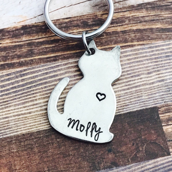 Cat Keychain - Etsy