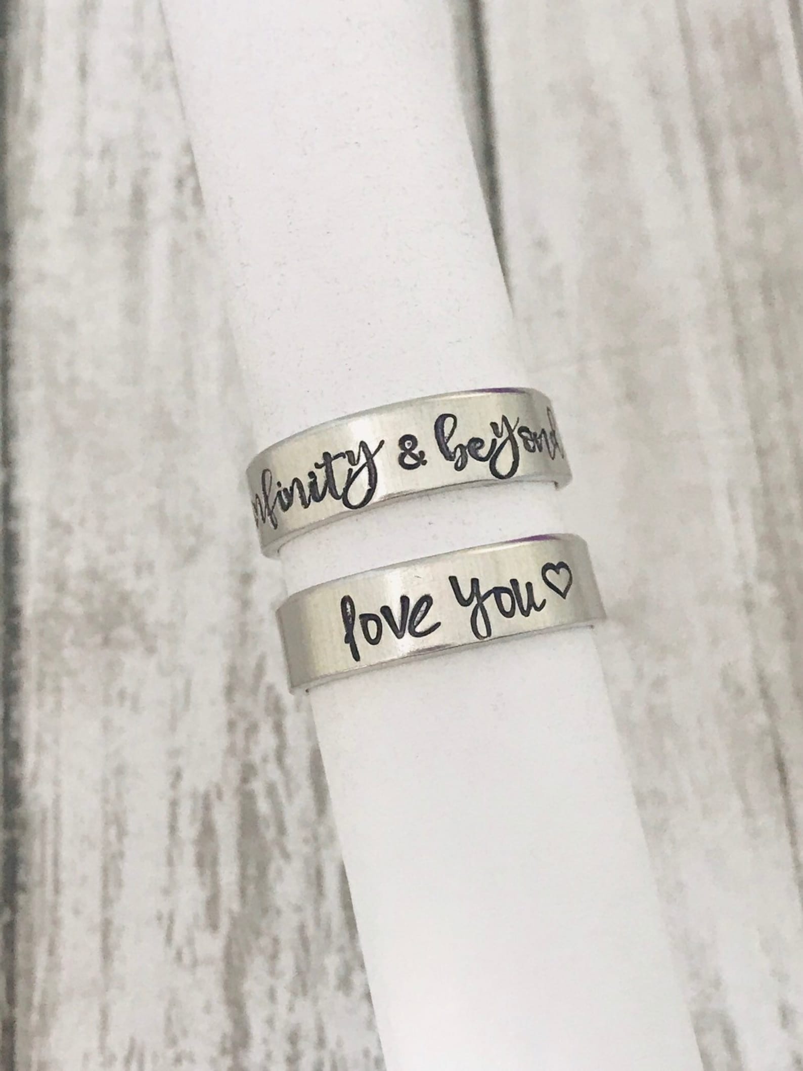 Personalized Ring Word Ring, Personalized, Silver, Gold, Rose Gold ...
