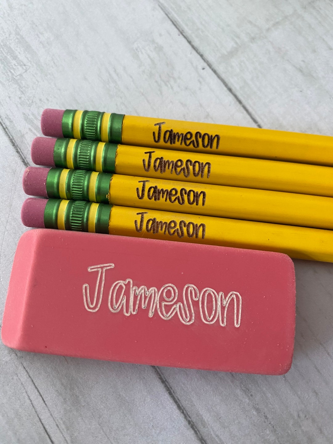 Personalized Pencil Bundle for Back to School , Pencil, Eraser, Great ...