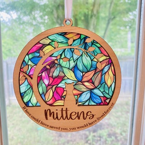 Rainbow Bridge Pet, Sun Catcher, Suncatcher Pet Memorial, Personalized ...