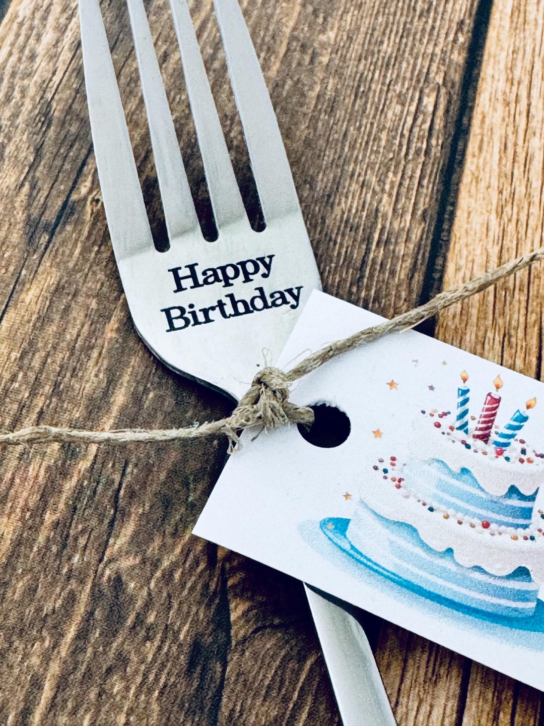 Happy Birthday Gift, Birthday Fun 2026. Stainless Steel Engraved Fork ...