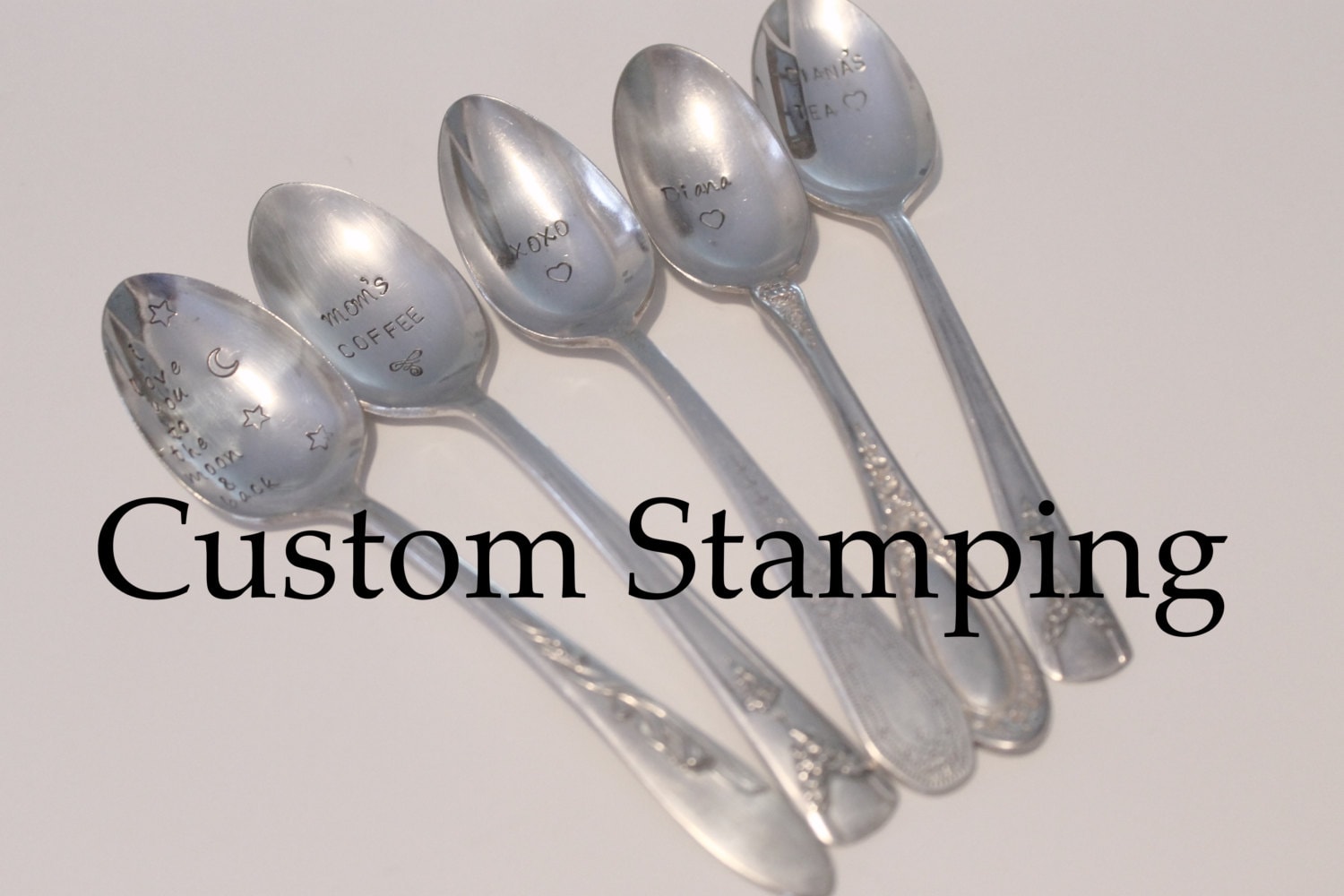 CUSTOM STAMPING Hand Stamped Silverware Vintage Spoon - Etsy