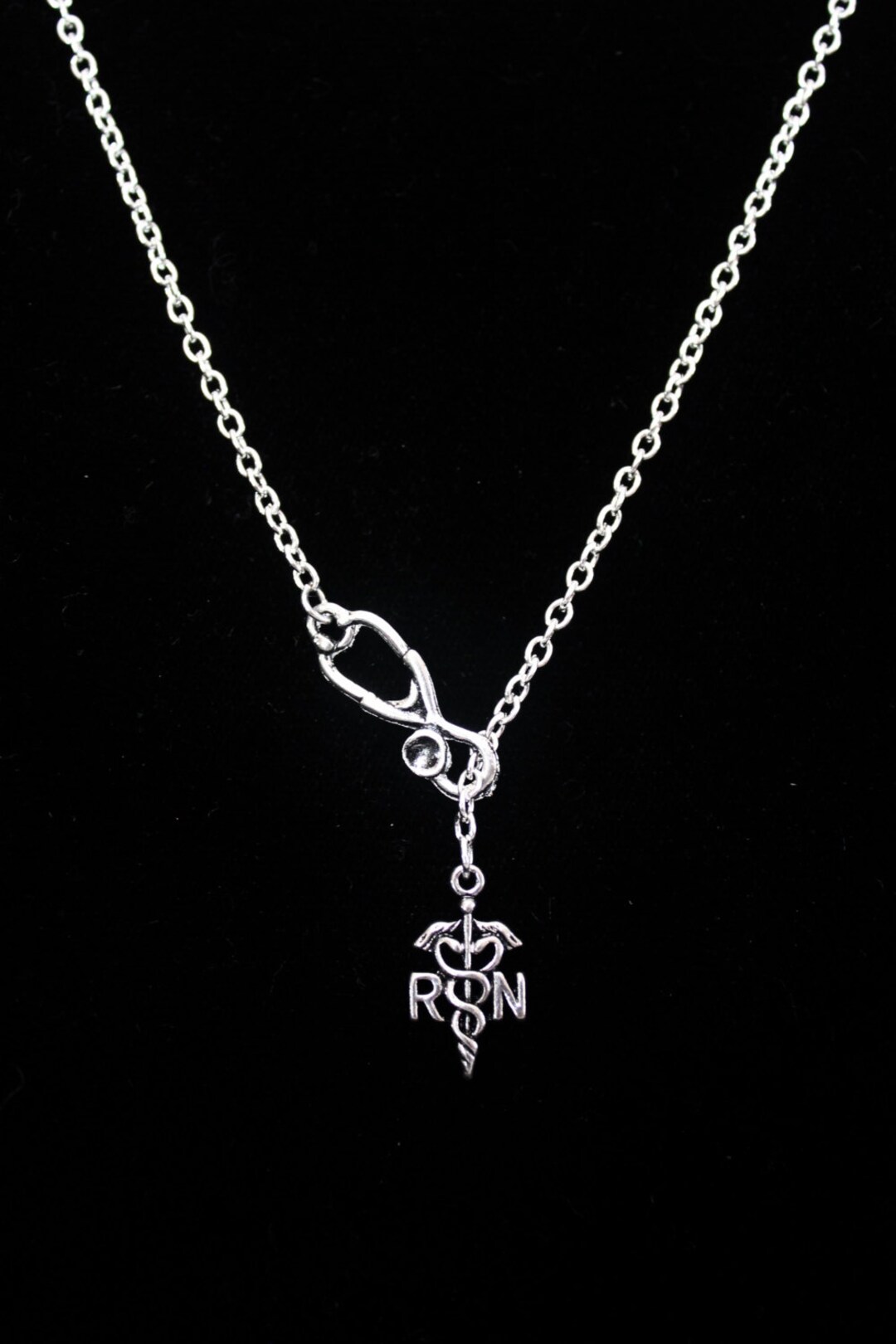 Registered Nurse RN Medical Stethoscope Lariat Necklace - Etsy