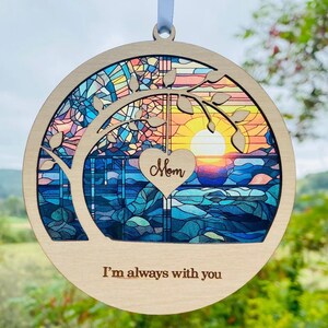 Sun Catcher Sympathy Gift, Poem Card Memorial Suncatcher, Sympathy Gift ...
