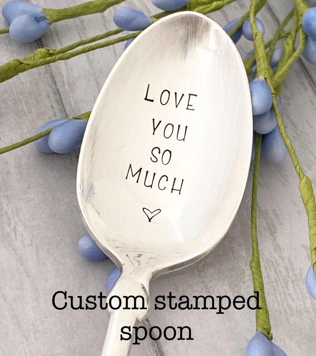 CUSTOM STAMPING - Hand Stamped Silverware Vintage Spoon Message ...