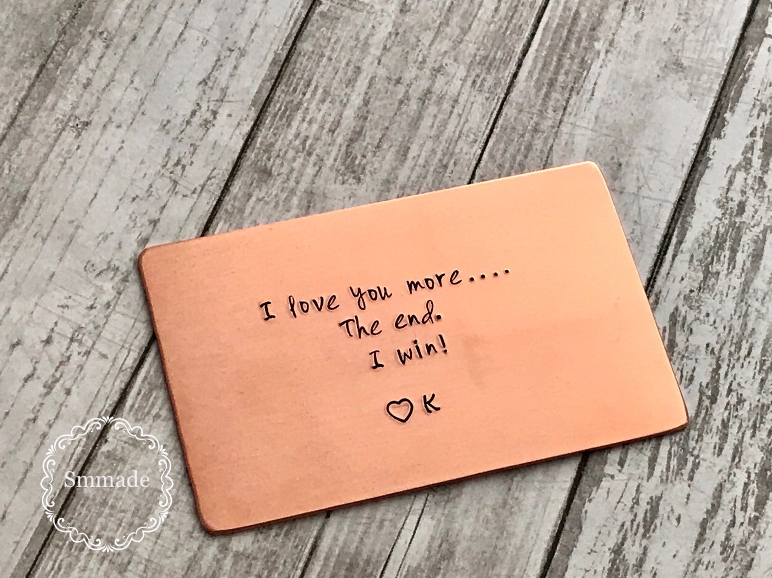 Hand Stamped Card - Wallet Card - Personalized Wallet Card - Wallet ...