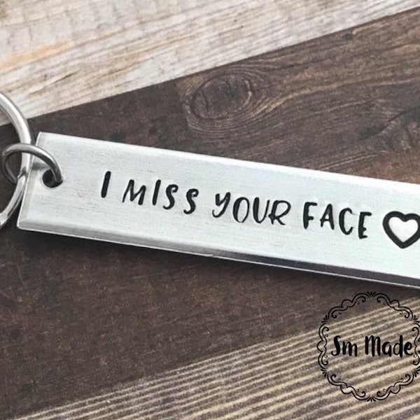 I Miss You Keychain - Etsy