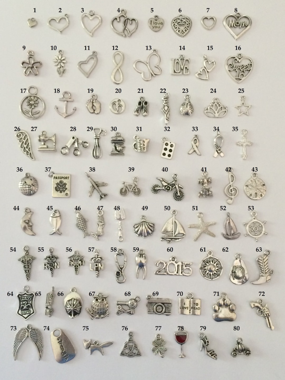 Add on a Charm Choose Your Own Charm to Add to Your Bangle, Necklace or ...