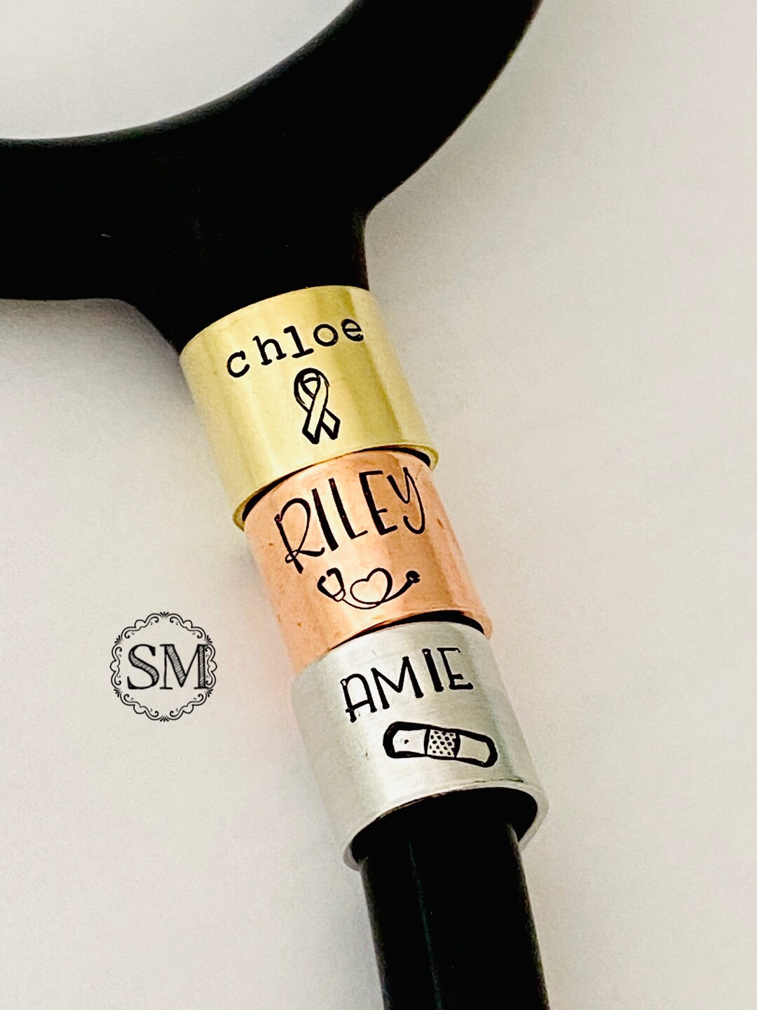 Stethoscope ID Tag, Stethoscope Ring, ID Tag, Personalized Stethoscope ...