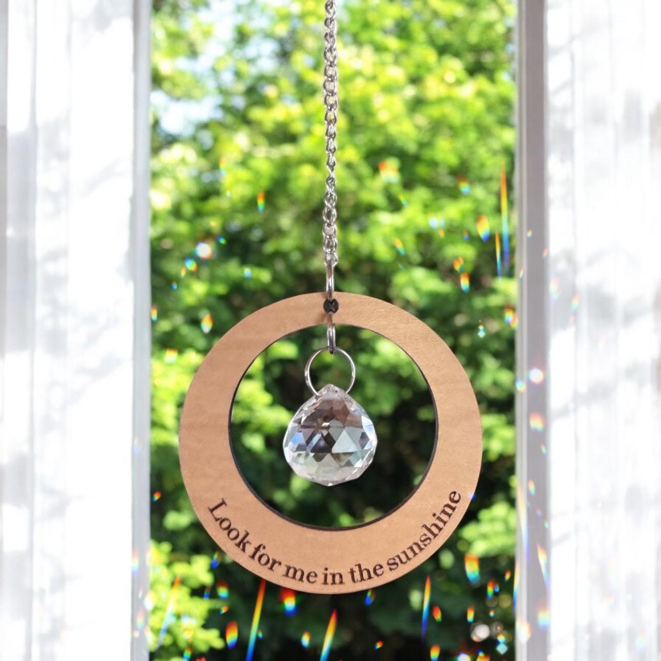 Sun Catcher Sympathy Gift, Poem Card Memorial Suncatcher, Loss of Mom ...