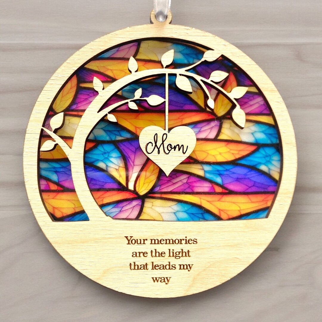 Sympathy Gift Memorial Suncatcher, Sympathy Gift, Loss of Mom, Mother ...