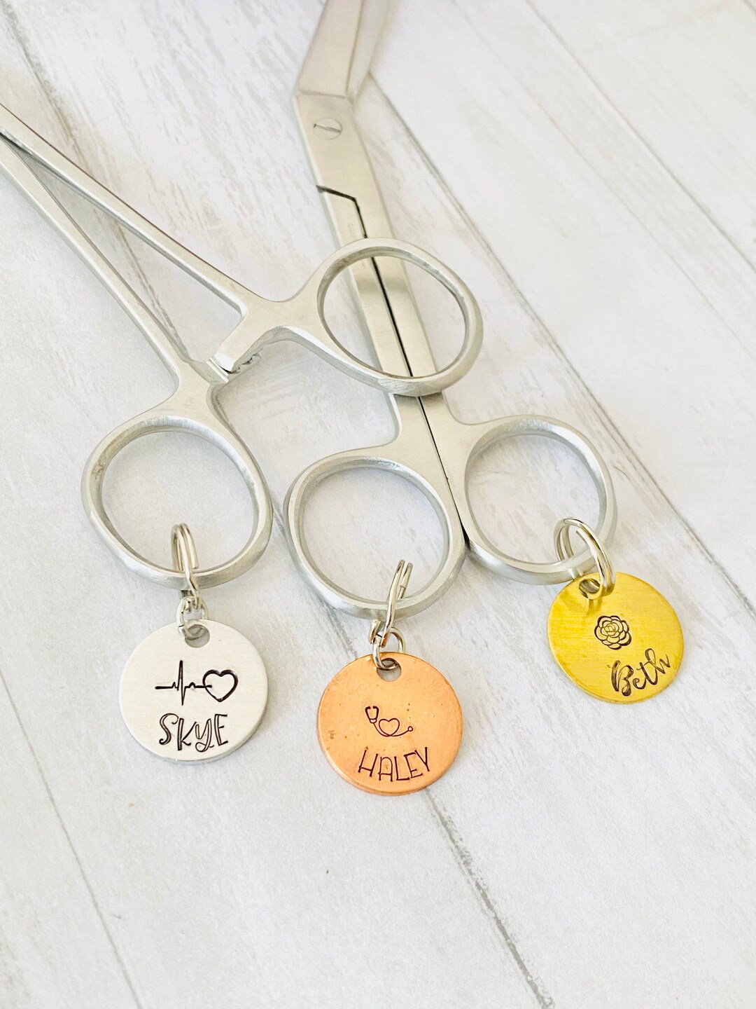 Medical Scissors ID Tag - Nurse Gift - Personalized Name Tag - Custom ...