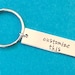 Custom Hand Stamped Keychain Personalized Gift Friend Family Wedding ...