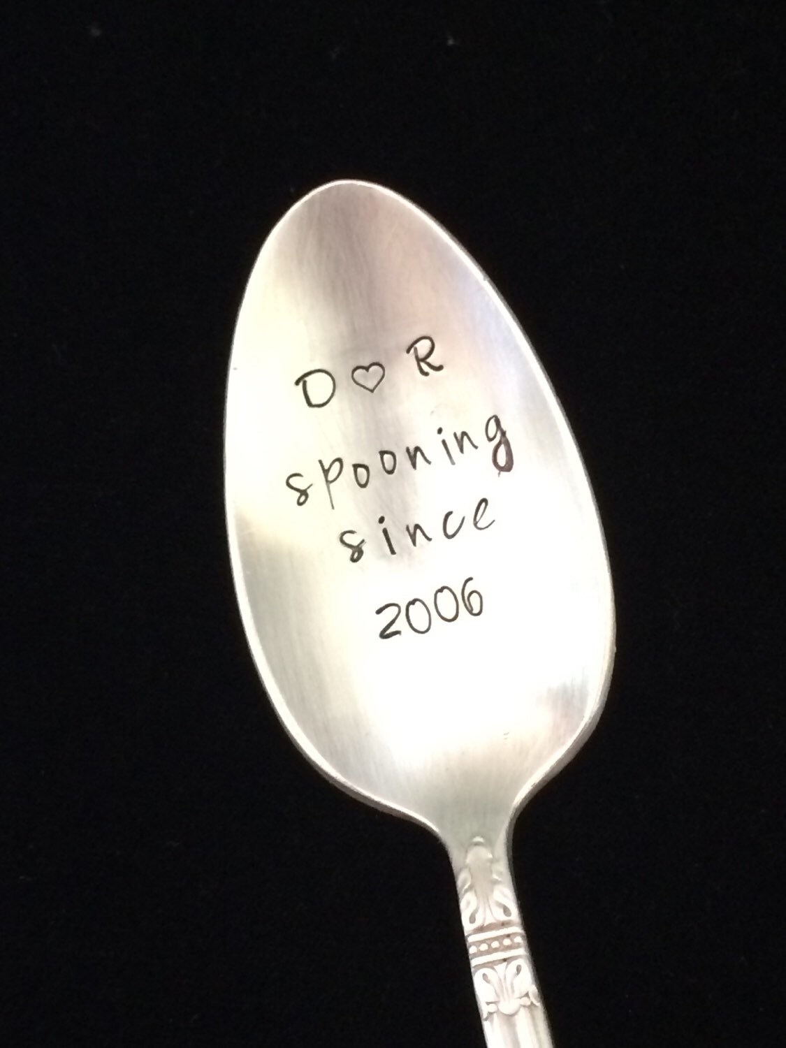 Spooning Since Hand Stamped Silverware Vintage Spoon Message | Etsy