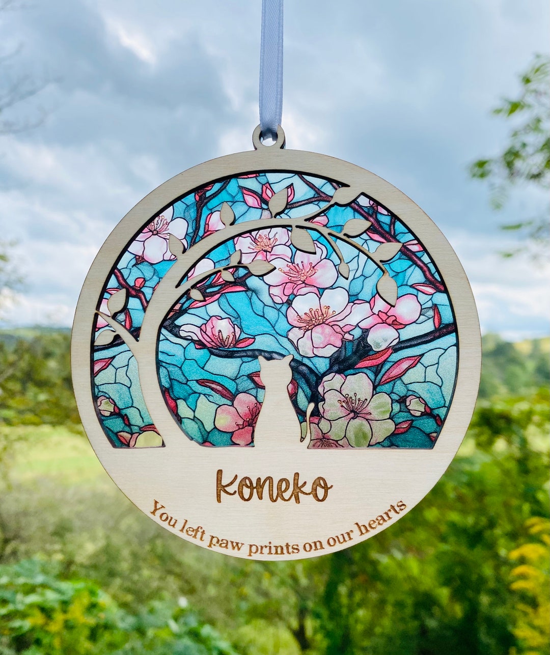 Rainbow Bridge Pet, Sun Catcher, Suncatcher Pet Memorial, Personalized ...
