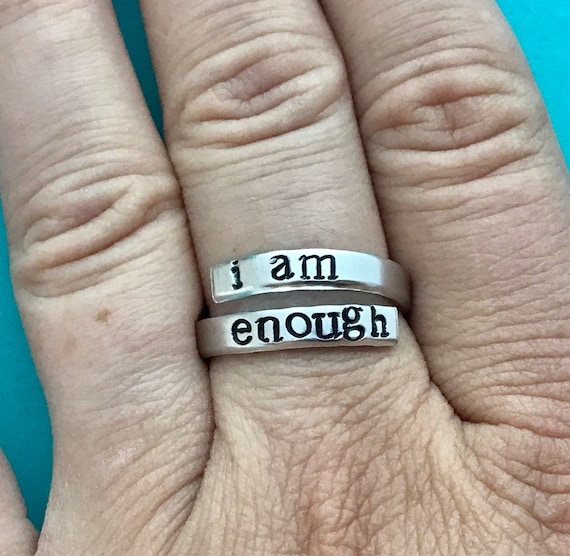 Etsy i am enough ring store