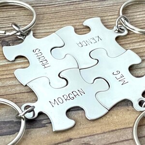 Personalized Puzzle Keychains, Friends Keychain, Puzzle Piece, Family ...