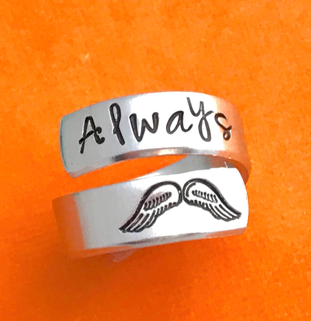 Personalized Wrap Ring Custom - Hand Stamped Ring - Very Sturdy Ring ...
