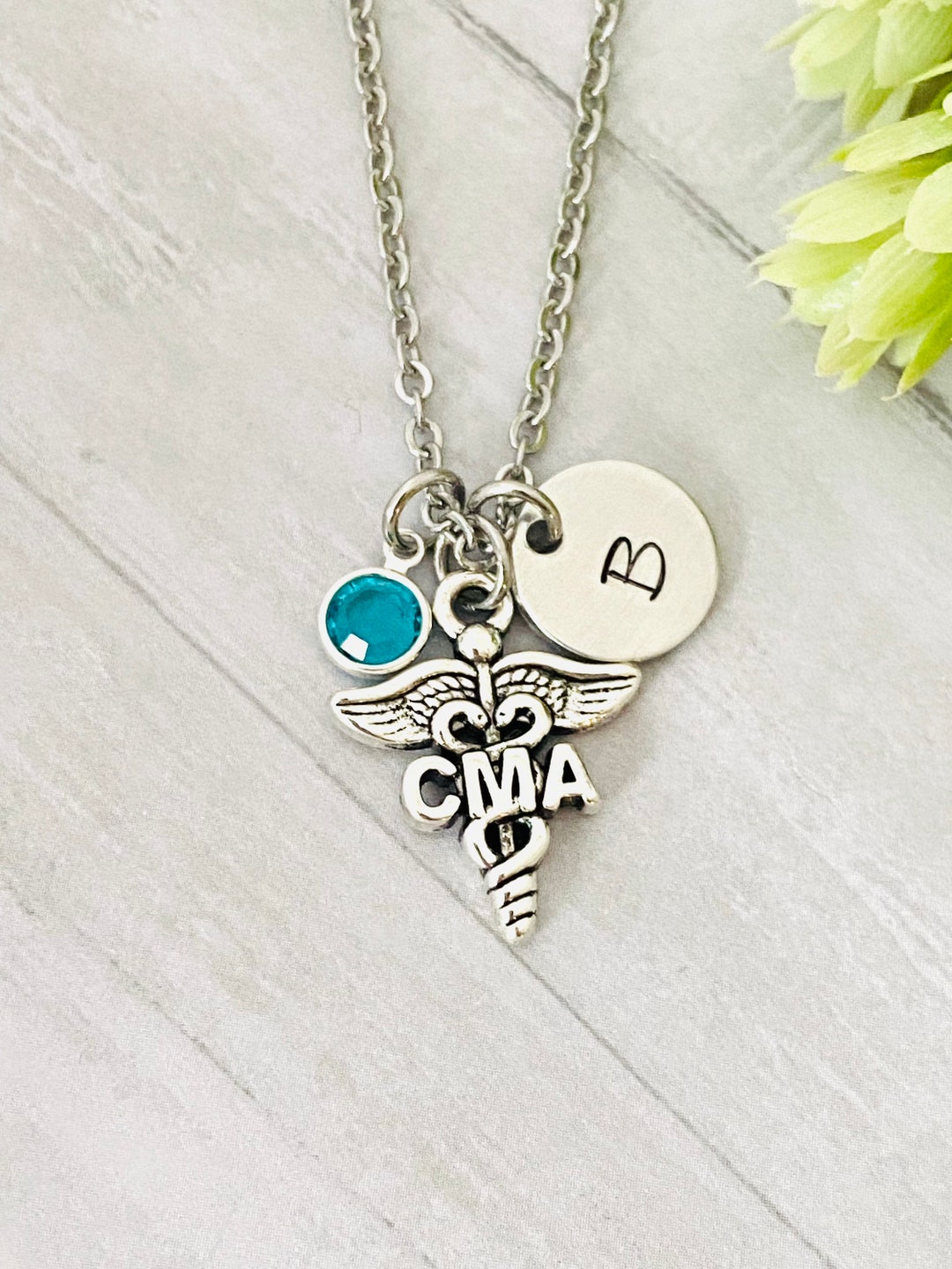 CMA Necklace, Certified Medical Assistant Necklace With Birthstone and ...