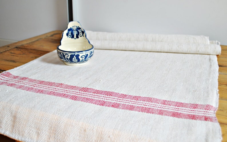 Vintage Table Runner Antique European Handwoven Towel - Etsy