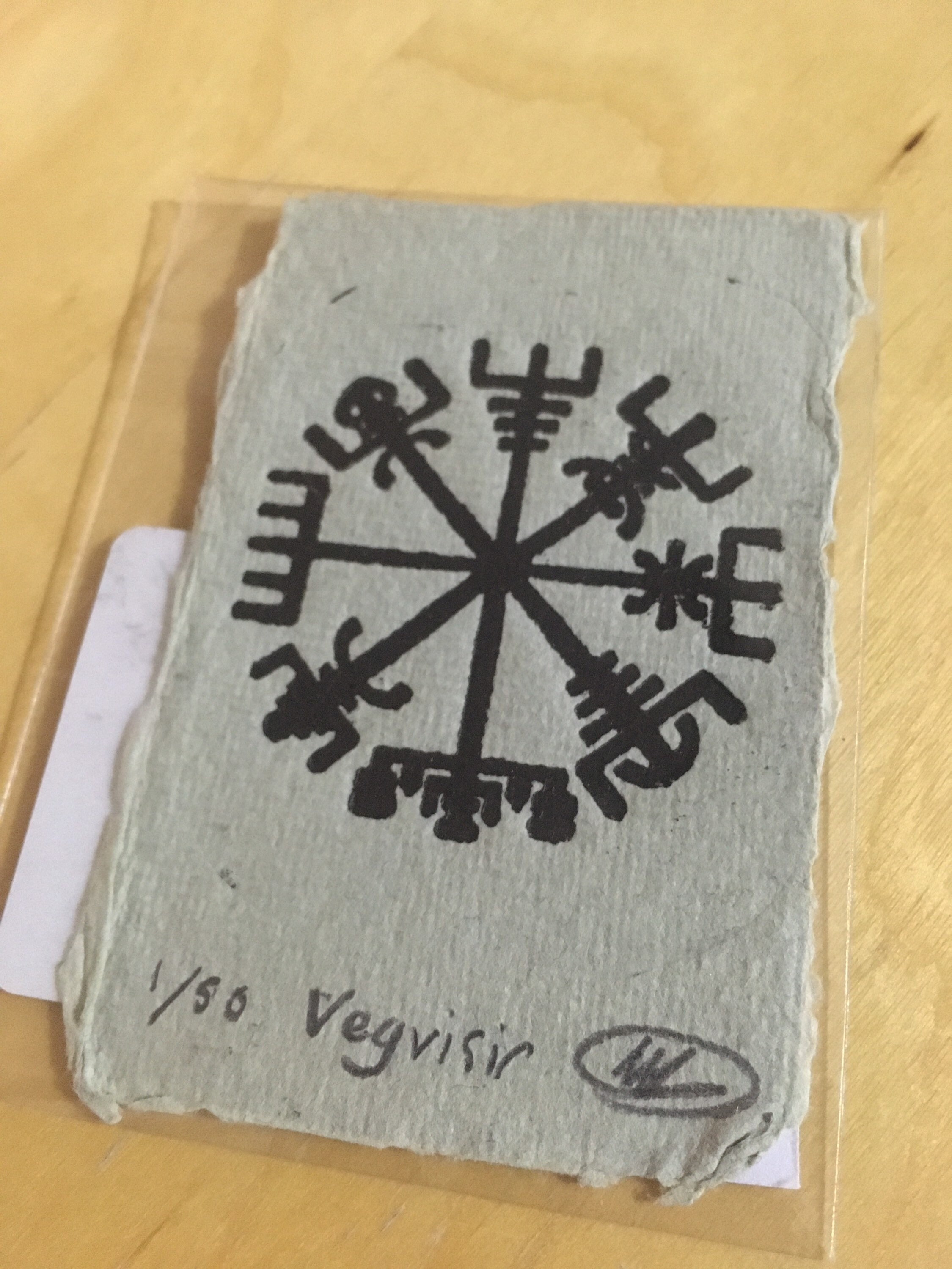Vegvisir Compass/Wayfinder Rune greetings card with free print | Etsy