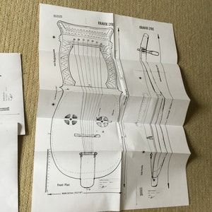 Kravik Lyre Plans, Printed 3x A1 Pieces of Paper With Extra Info ...