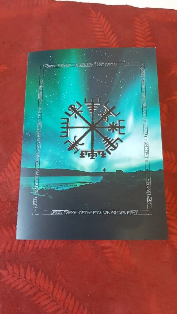 Vegvisir Compass/Wayfinder Rune greetings card with free print | Etsy
