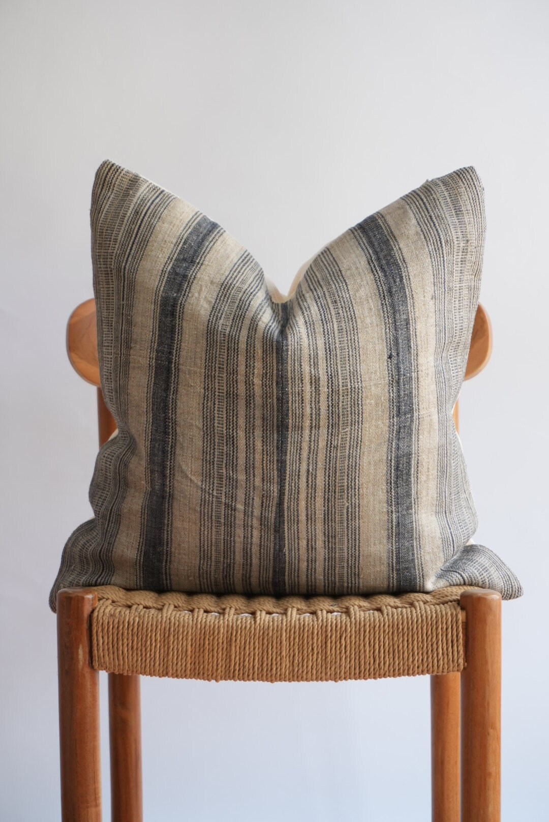 Vintage Hmong Hemp Striped Pillow - Etsy