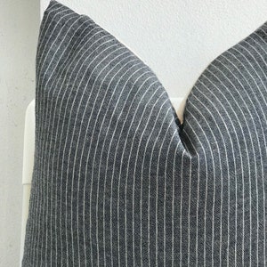 Grey Striped Pillow Cover - Etsy