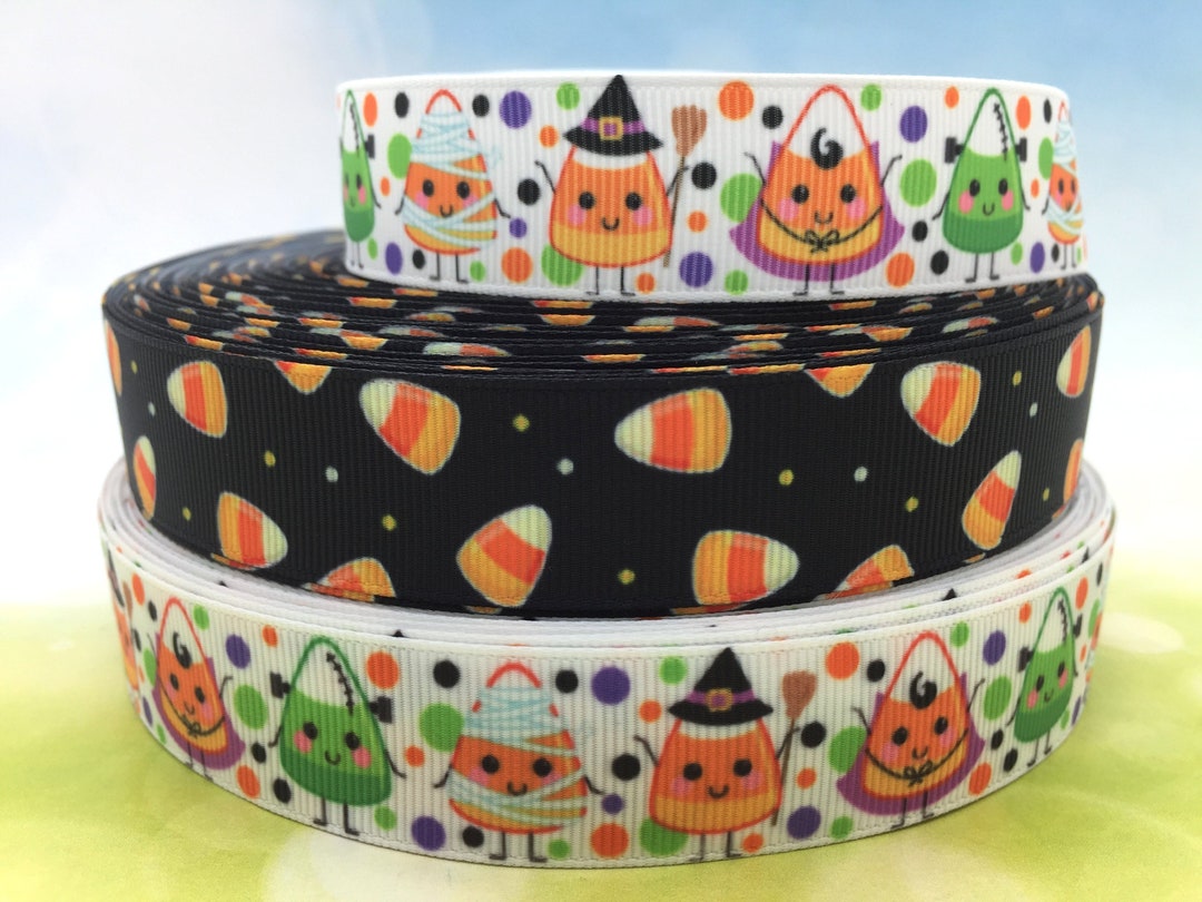 Candy Corn Grosgrain Ribbons 7/8 22mm Halloween Ribbon - Etsy