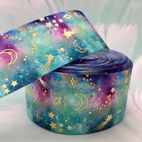 Moon and Stars Ribbon - Etsy